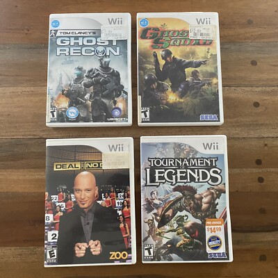 Wii Video Games Lot/4 Ghost Recon, Ghost Squad, Tournament Legends ...