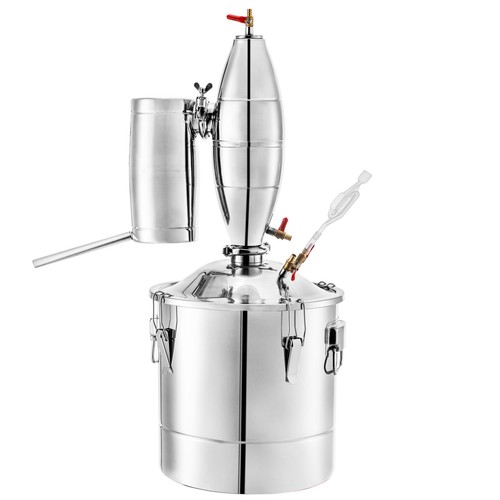 VEVOR 18.5G 70L Alcohol Distiller Water Alcohol Still Boiler Wine ...