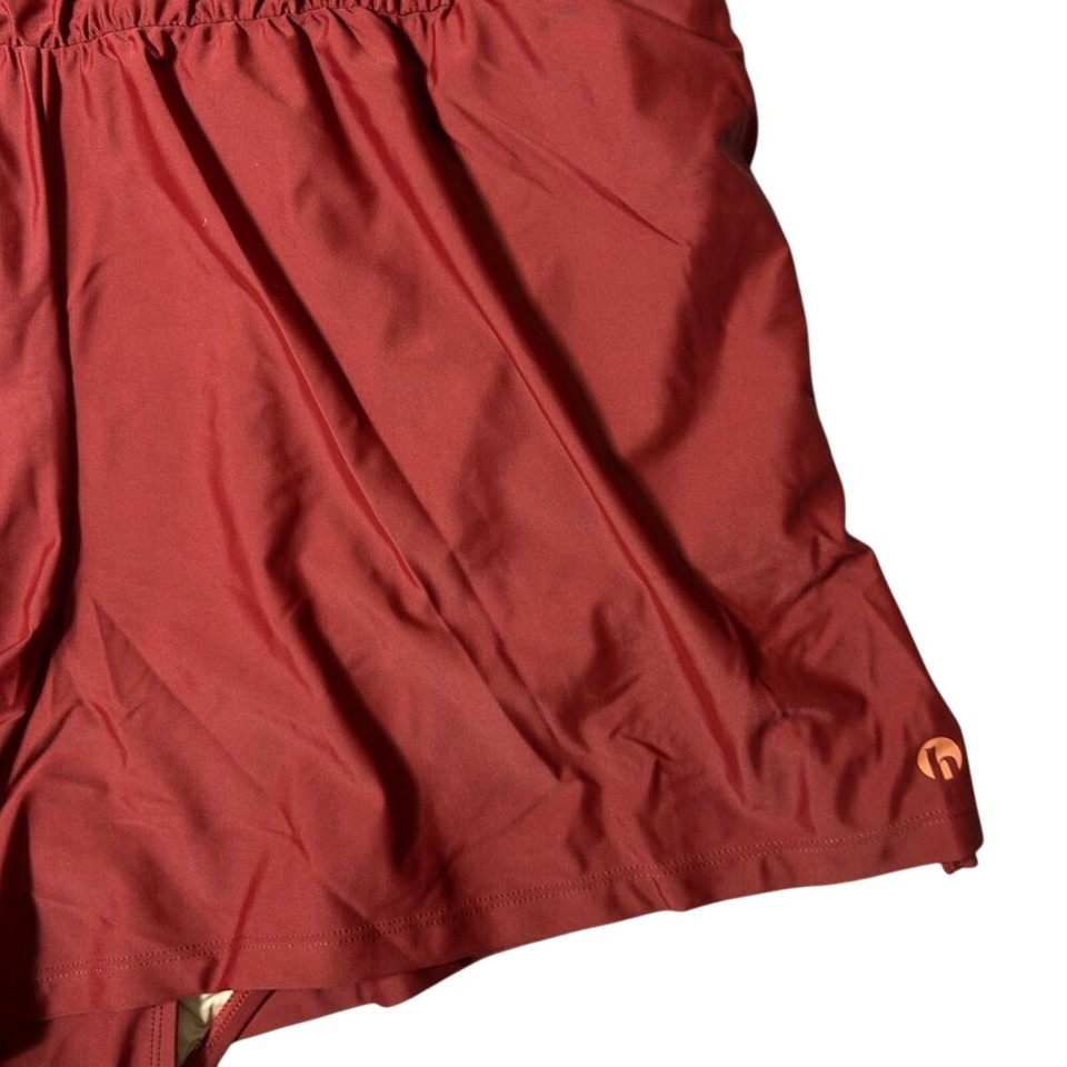 Honey Mark Sage Swim Romper Womens 3XL Burgundy Sleeveless Stretch Fit ...