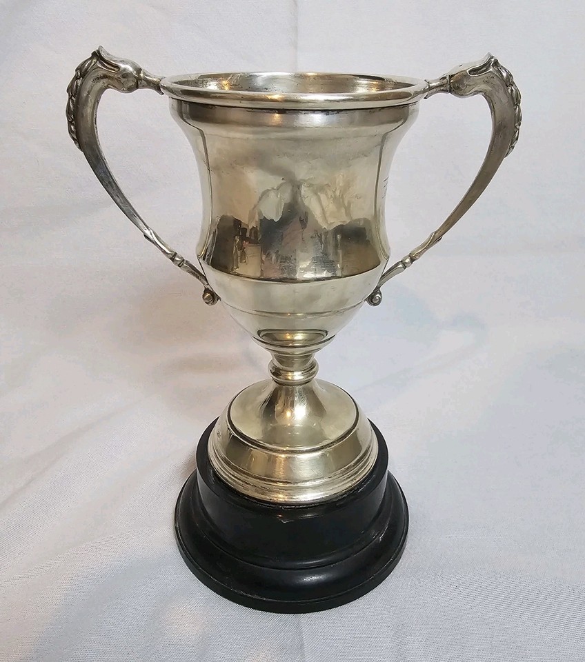 UNENGRAVED vintage silver plate trophy, loving cup, trophies, trophy 23.5 cm | eBay UK