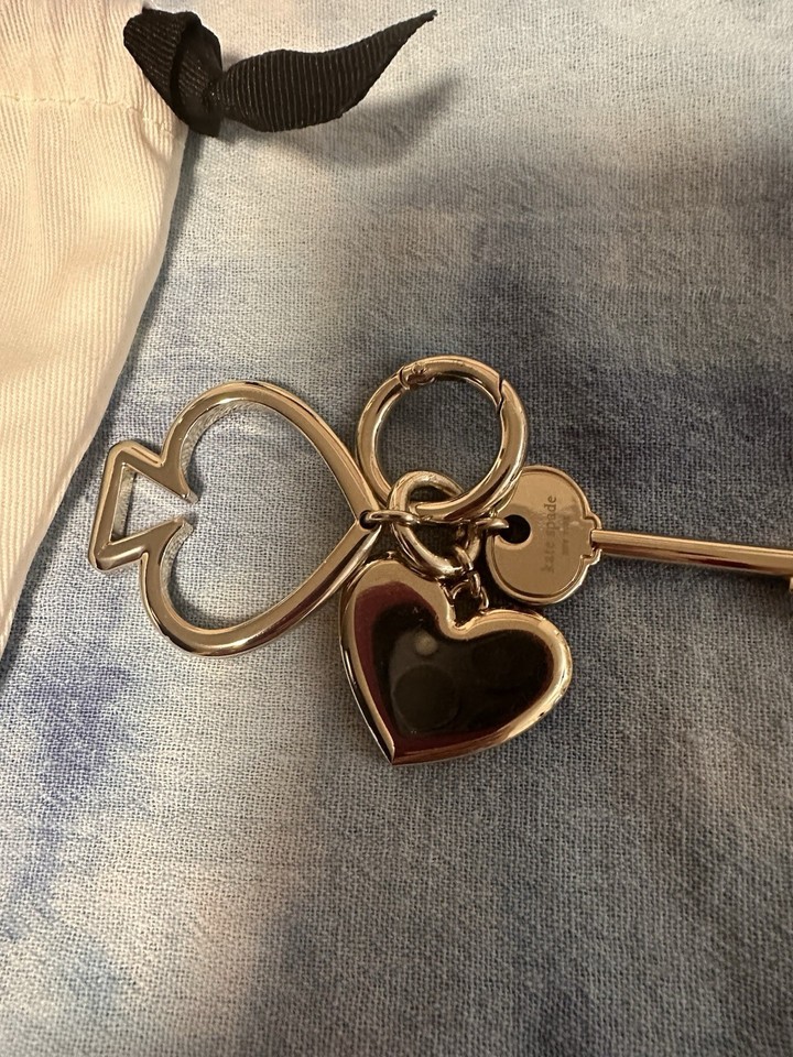 KATE SPADE NY Gold Keychain Purse Charms Spade Heart Key *RARE* | eBay