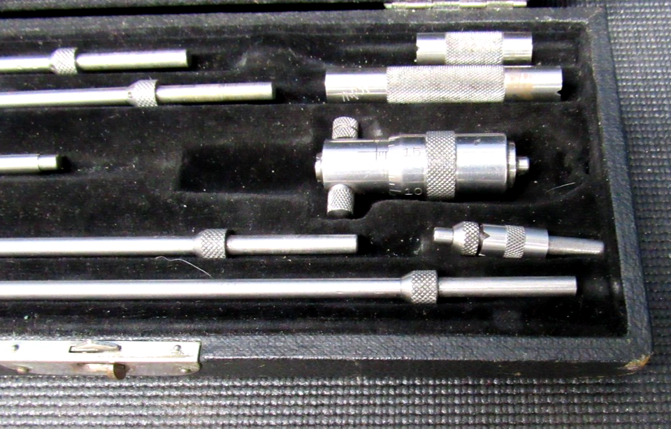 VINTAGE LS Starrett Inside Micrometer Set Original Case USA | eBay