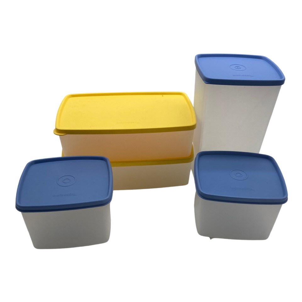 Tupperware Vintage Square-Round Freezer Containers Rectangle, Medium ...