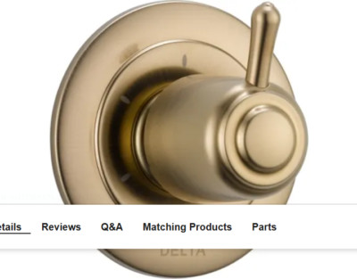 Delta T11800-CZ #90 Innovations Three Function Diverter Valve Trim Less ...