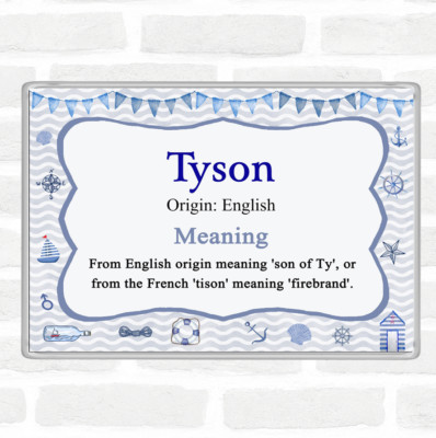 Tyson Name Meaning Jumbo Fridge Magnet Nautical | eBay UK