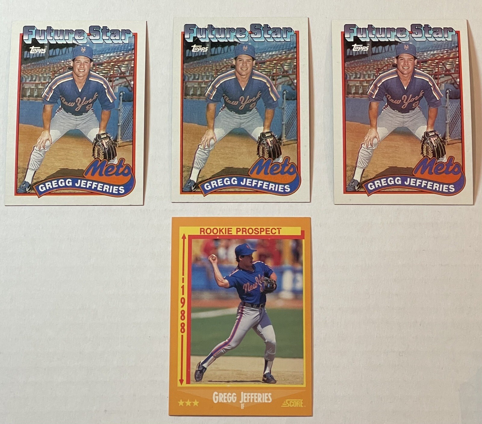 LOT OF (4) - 1988 Topps And Score Gregg Jefferies Rookie Cards Sharp ...