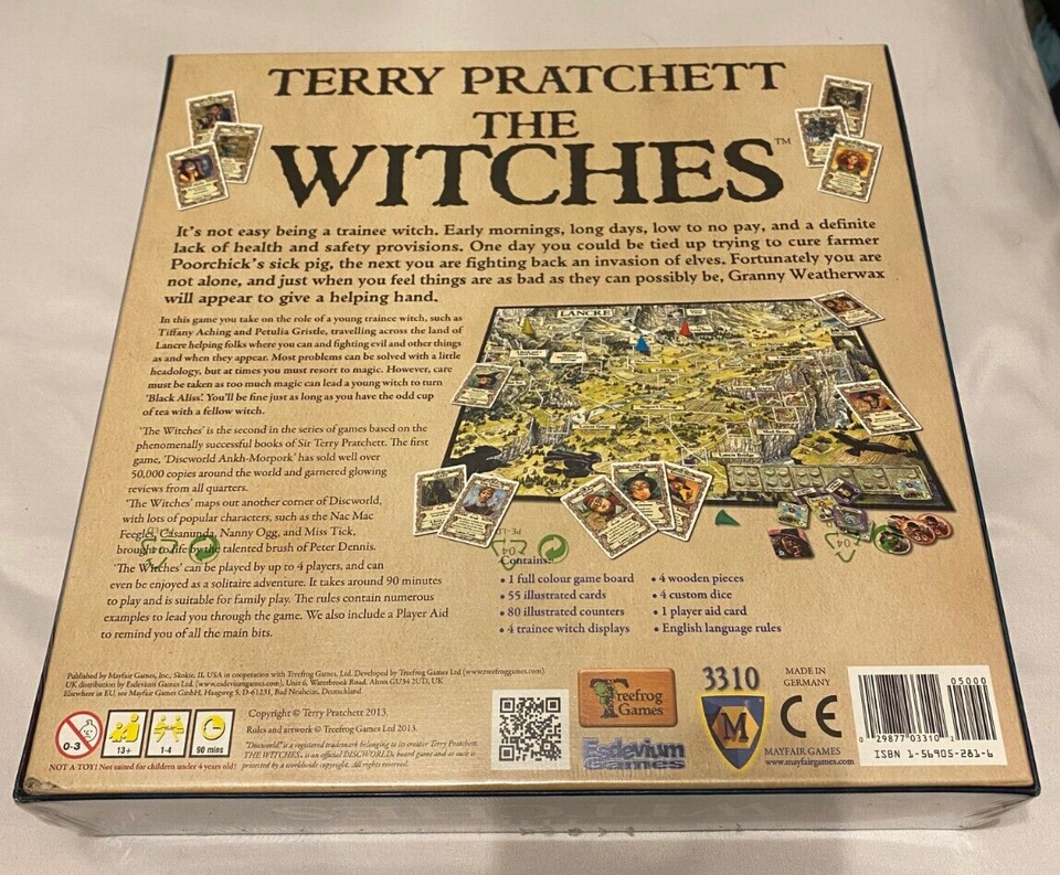 The Witches board game (Terry Pratchett Discworld) MFG 3310 - factory ...