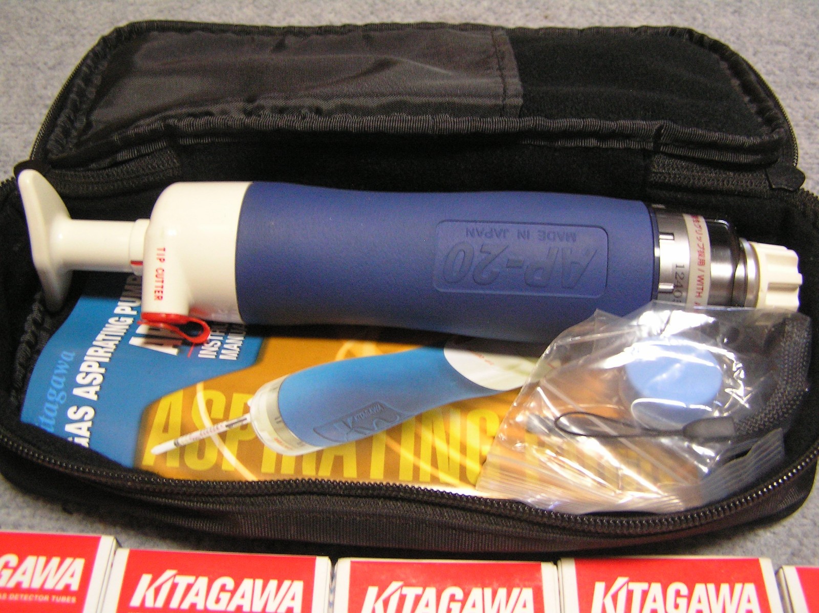Kitagawa AP - 20 Gas Aspirating Pump, 11 boxes detector tubes | eBay ...