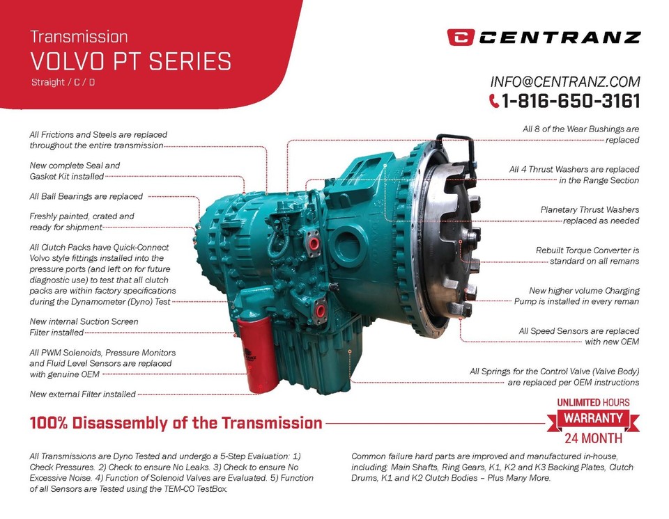 Volvo PT1760 Transmission for A40 Articulated Truck | eBay