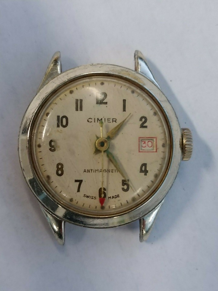 VINTAGE CIMER ALUMINUM CASE WATCH AS IS FOR PARTS IR REPAIR | eBay