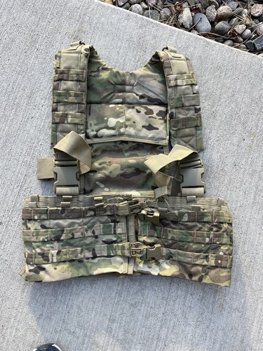 Split Front Chest Rig Multi-cam Built In Pouches And Hydration Pouch | eBay
