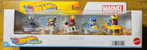 HOT WHEELS MARVEL RACER VERSE SET THANOS, CAPTAIN AMERICA, ROCKET ...