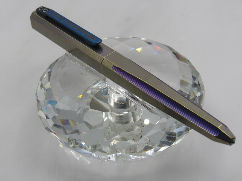 TWO SUN TITANIUM PIONEER DESIGN PURPLE GOLD TACTICAL PEN | eBay