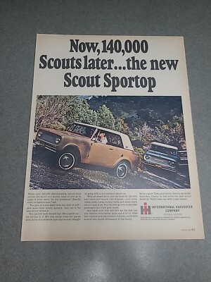 International Harvester Scout Sportop Vintage Print Ad 1966 10x13 | eBay