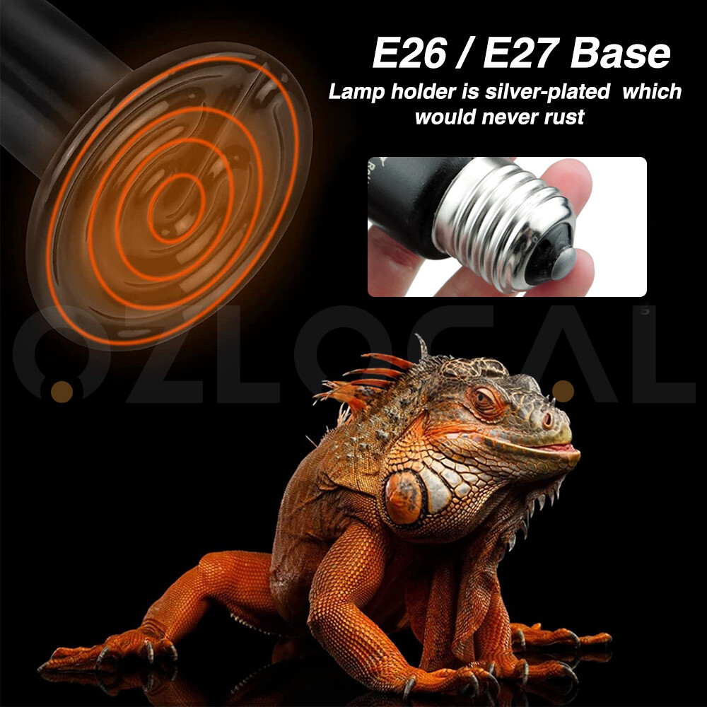 Ceramic Infrared Light Heat Lamp Emitter Lamp Cage Reptile Brooder Pet ...