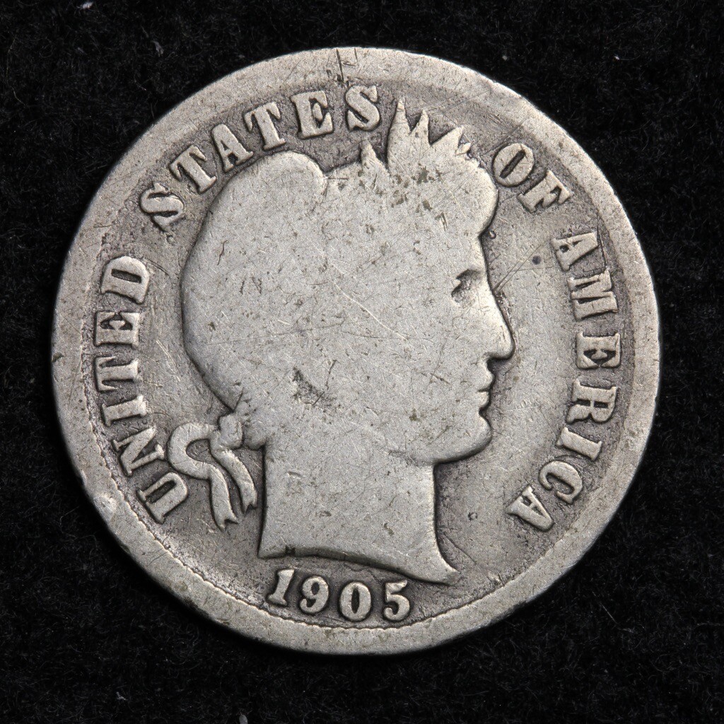 1905-O Silver Barber Dime GOOD FREE SHIPPING | eBay