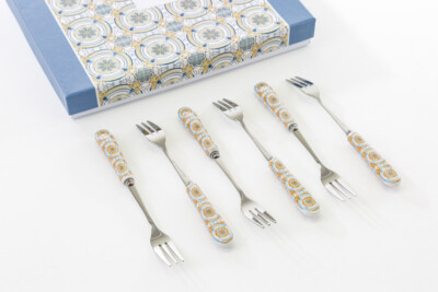 6-piece Majolica Blue Forks with Case The Stars NGL 042 | eBay
