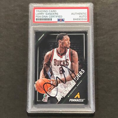 2013-14 Panini Pinnacle #134 Larry Sanders Signed Card AUTO PSA/DNA ...