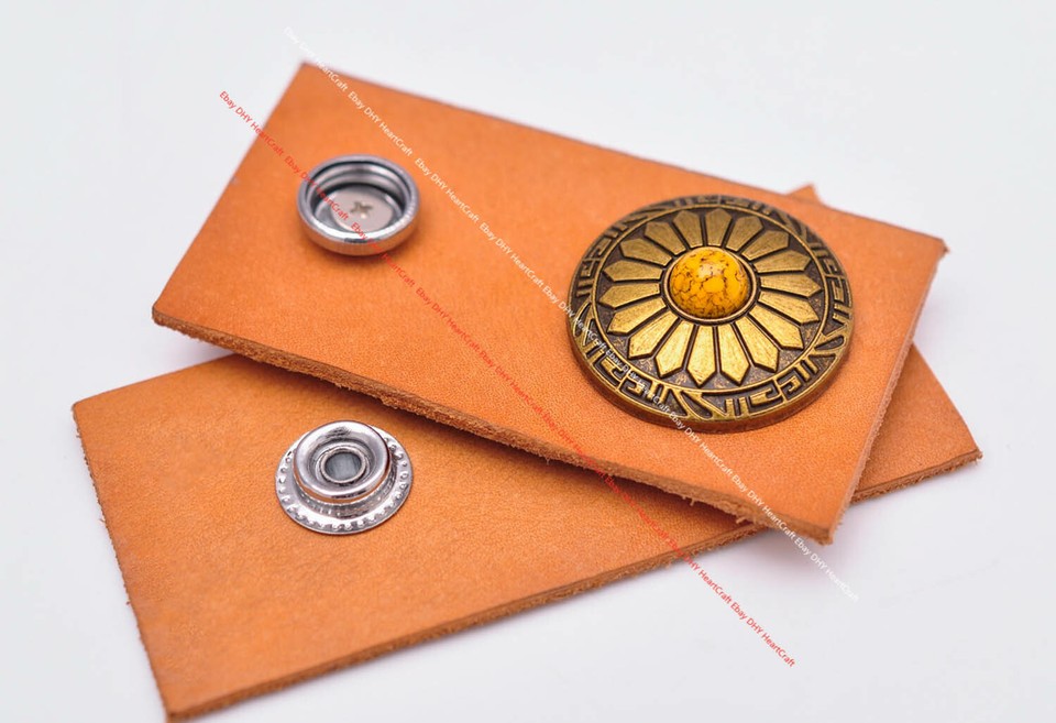 10X Brass Sun Flower Leathercraft Turquoise Concho Snap Button ...