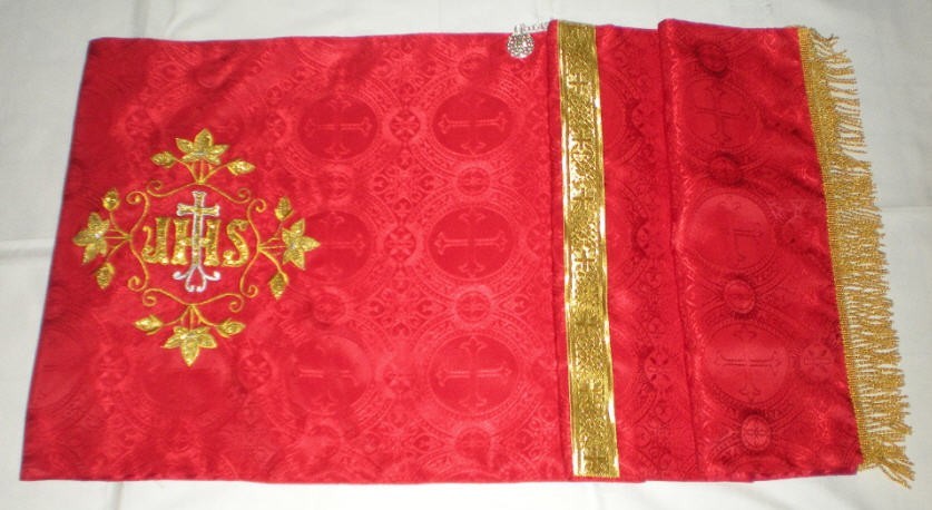 Red Cope Vestment Satin Lined Catholic High Mass Priest Clergy ...