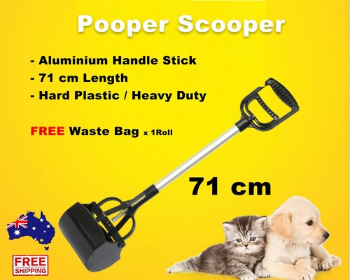 Pooper Scooper Pet Waste Easy Pickup Aluminum Stick Poo Grabber Poop ...