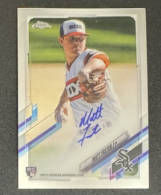 Matt Foster 2021 Topps Chrome ROOKIE AUTO #RA-MF - Chicago White Sox | eBay