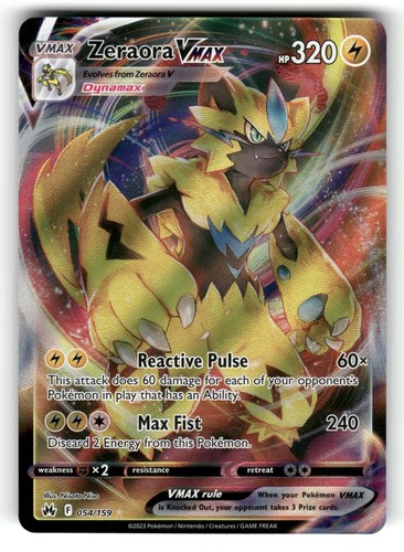 Zeraora VMAX 054/159 CRZ Crown Zenith Holo NM | eBay