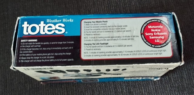 Totes Emergency Cell Phone Charger With LED Flashlight for sale online ...