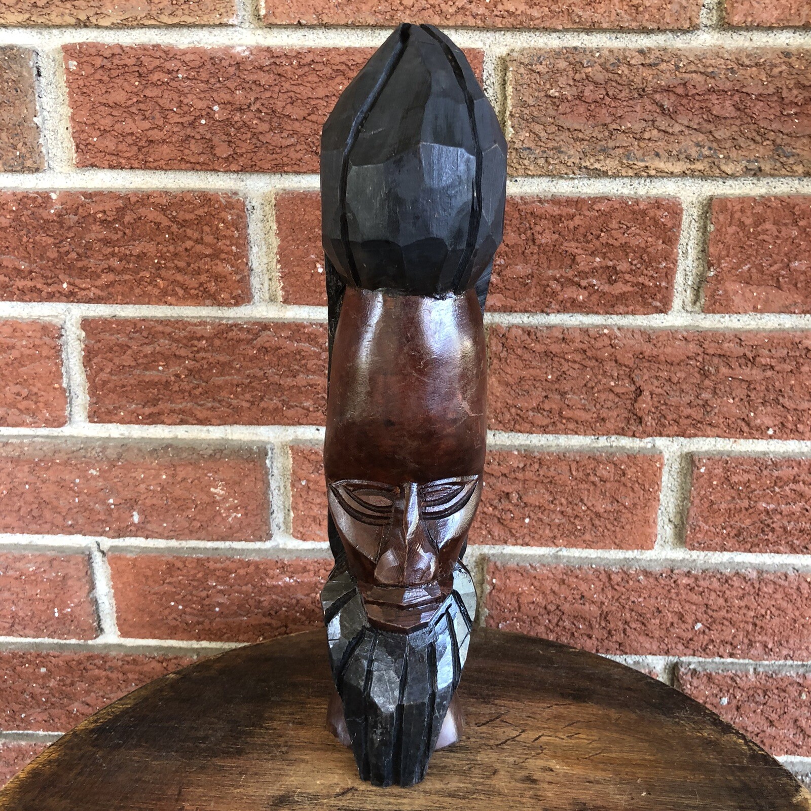 Hand Carved Wooden Brown and Black Jamaican Rasta Man Rastafarian ...
