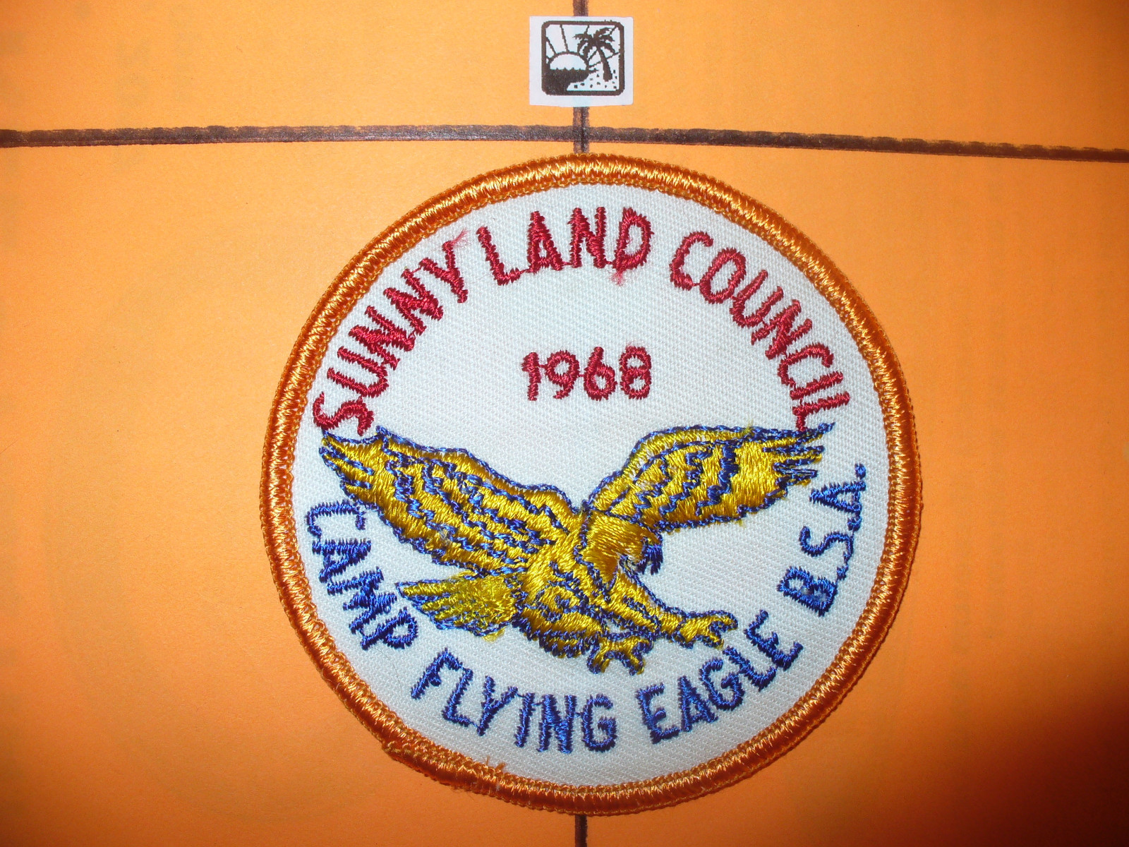 1968 Camp Flying Eagle Patch,pp, Sunny Land Council,BSA,CB,OA 219,552 ...