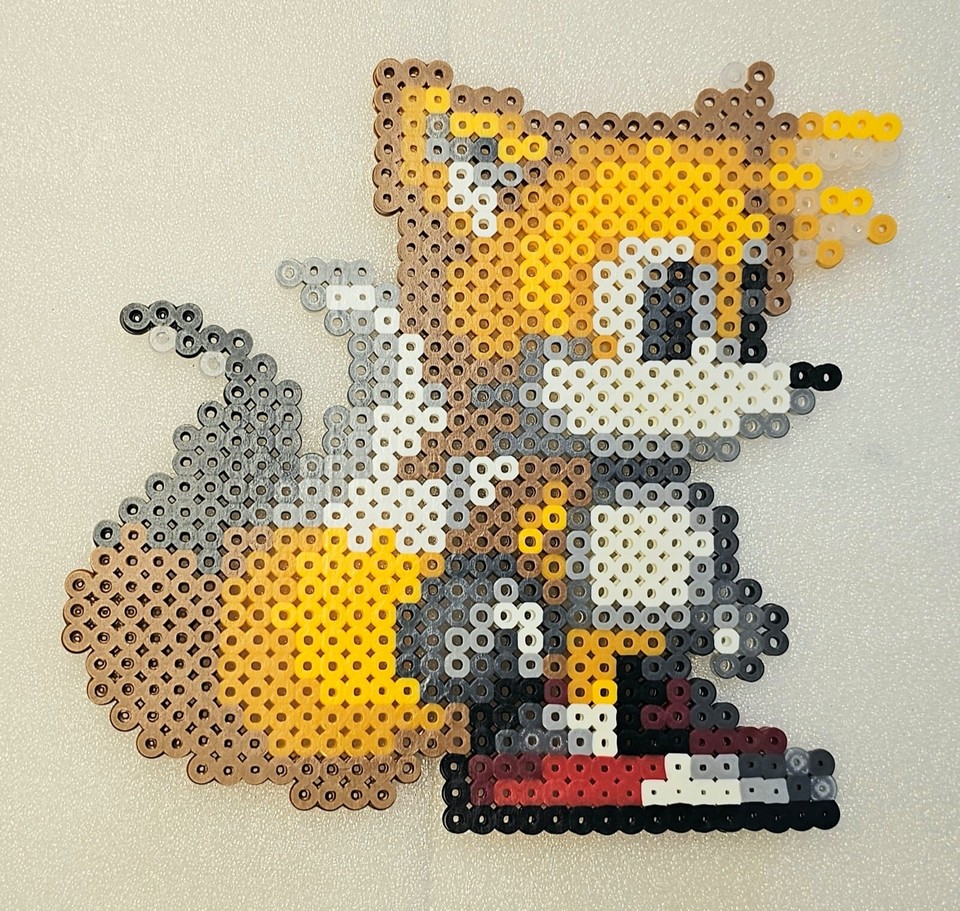 Tails Sonic the Hedgehog Pixel Art Perler Bead Art | eBay