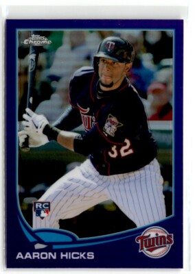 2013 Topps Chrome Purple Bowman Chrome Green Refractors Aaron Hicks ...
