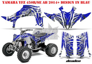 AMR RACING DEKOR GRAPHIC KIT ATV YAMAHA YFZ 450 04-14,YFZ 450R DEADEN B ...