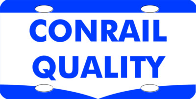 Conrail Quality SD80MAC Logo Railroad Train License Plate | eBay