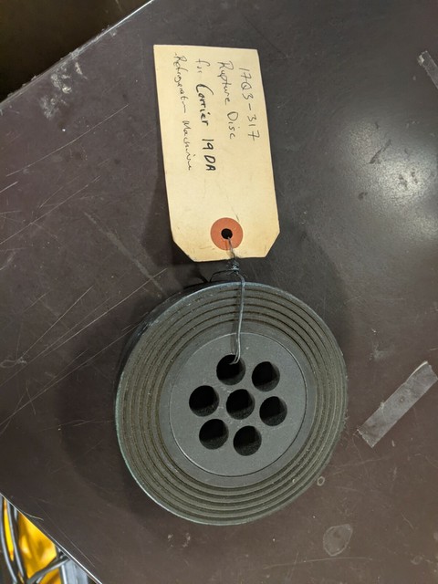 Carrier 19da Chiller Rupture Disc 17q3-317 for sale online | eBay