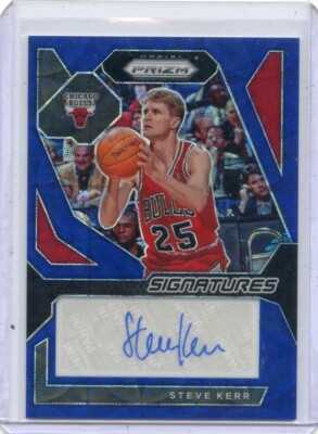 2023-24 PRIZM #SIG-KER STEVE KERR AUTOGRAPH "BLUE CHOICE" #24/35 093024 ...