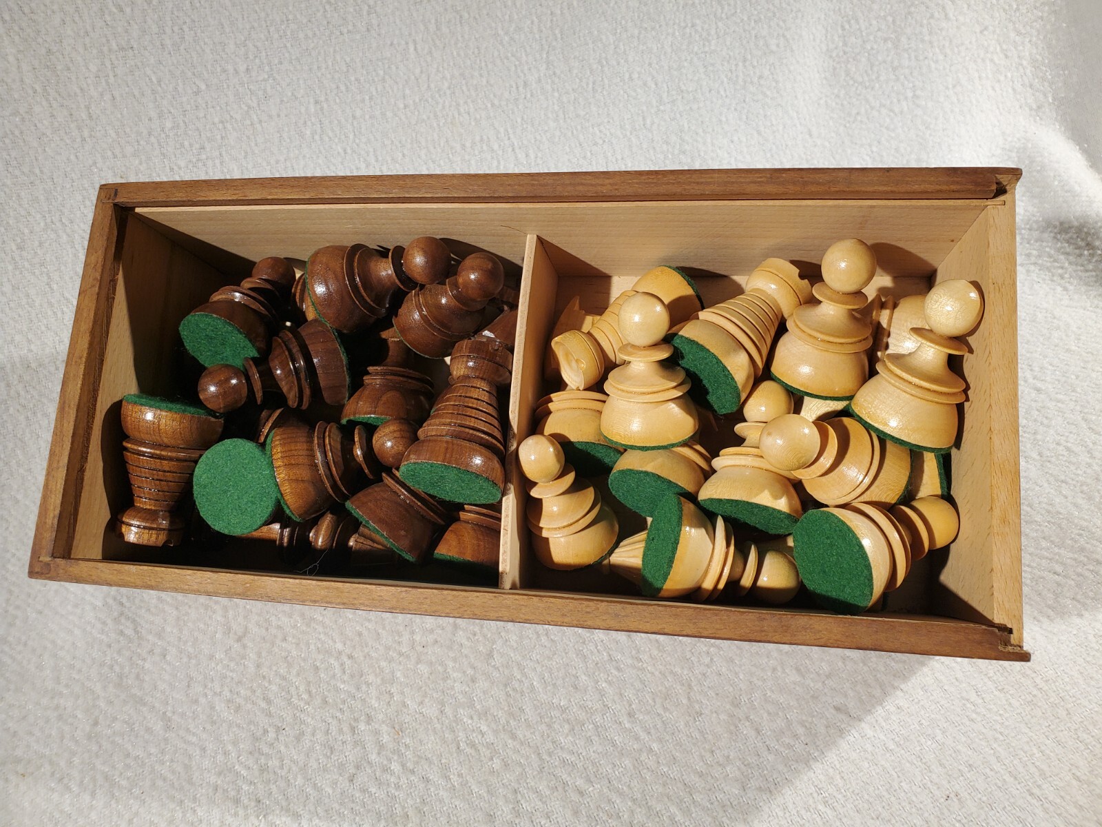 Vintage Wood Large Chess Set Men Chessmen Pieces ~ 4.75" King ~ Beehive ...