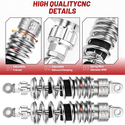 11.75" Adjustable Rear Shocks For Harley Road King Electra Street Glide ...