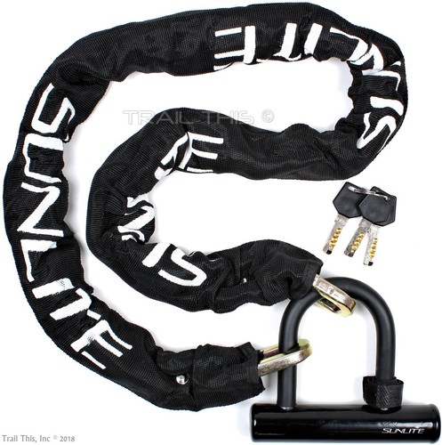 Three (3) Pack Defender 46" Heavy-Duty 10mm Chain Mini U-Lock Bike ...