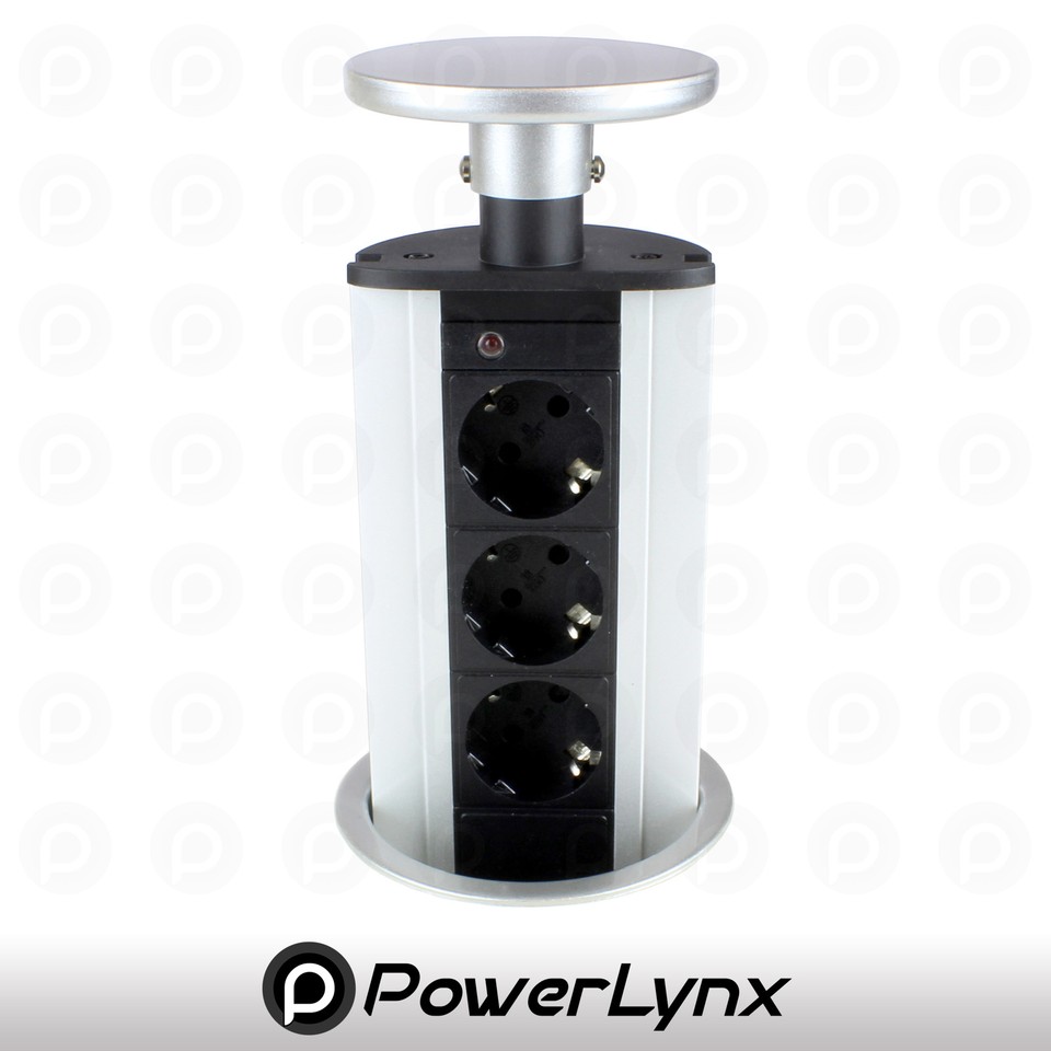 Pop & Pull Up Power Pod Unit Kitchen Desk Worktop Socket Extension Lead ...