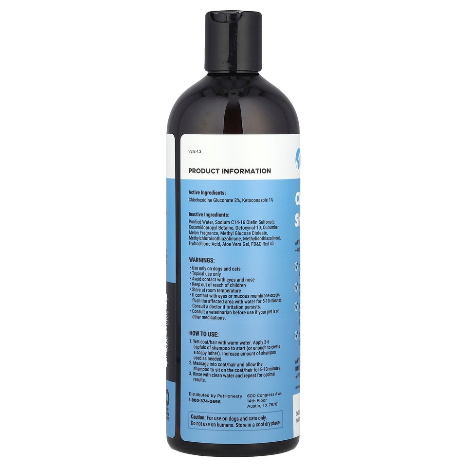 Chlorhexidine Shampoo, For Dogs & Cats, 16 fl oz (473 ml) | eBay