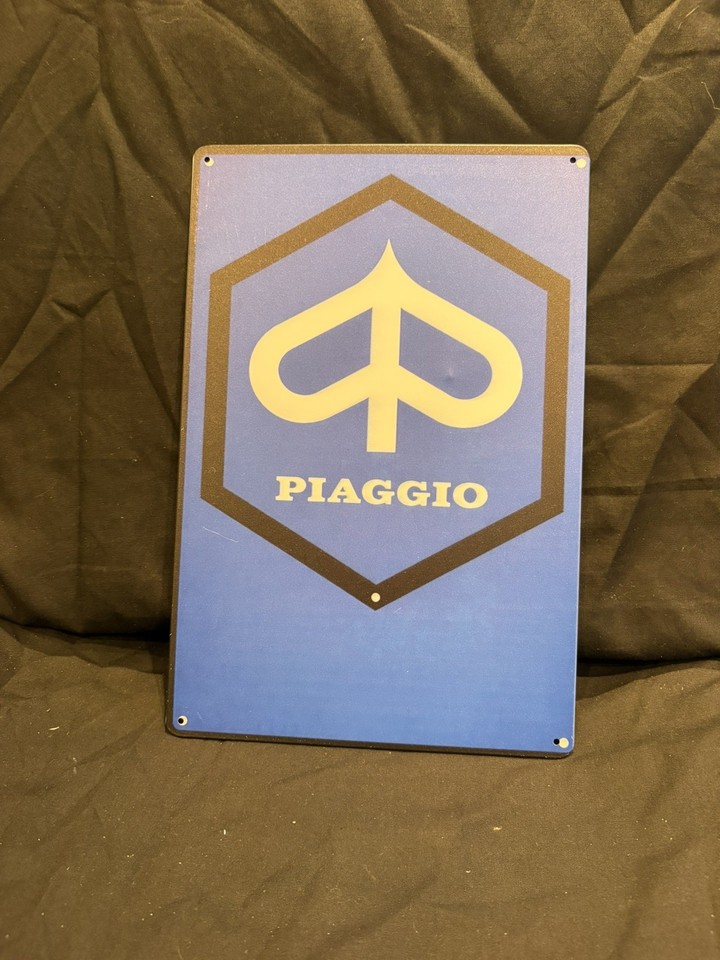 Piaggio Vespa Scooter Steel Sign 12 x 8 inch Pre Drilled for mounting ...