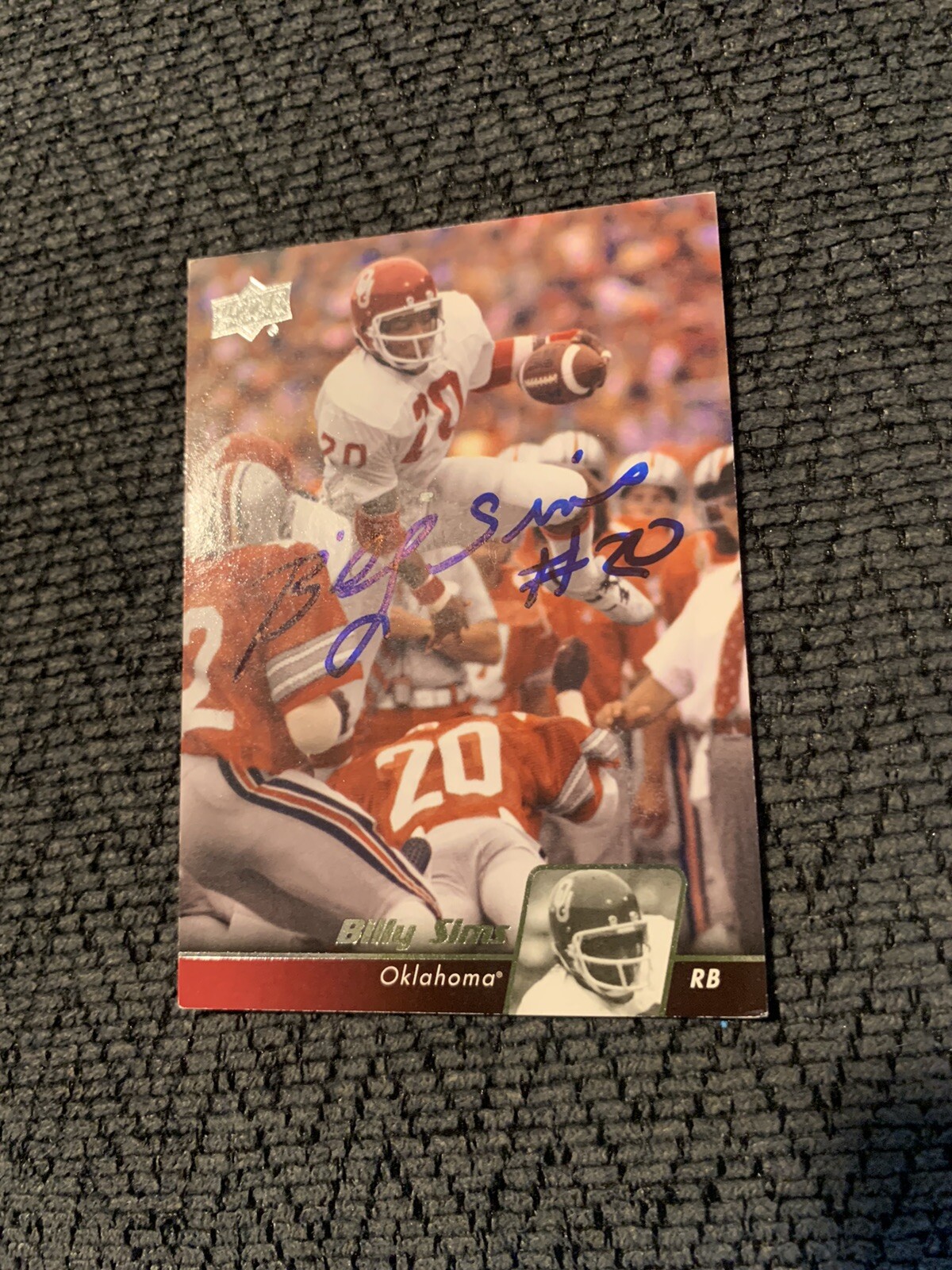 Billy Sims Signed Football Trading Card Autographed Oklahoma Sooners | eBay