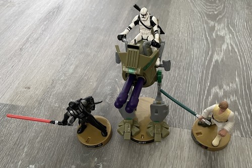 Star Wars Attacktix Gold Base Lot of 3 Luke, Darth Vader & AT-RT | eBay
