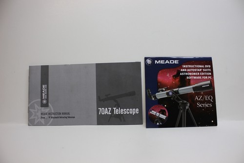 Meade 70AZ Telescope Manual & Autostar Suite Software AZ/EQ series DVD ...
