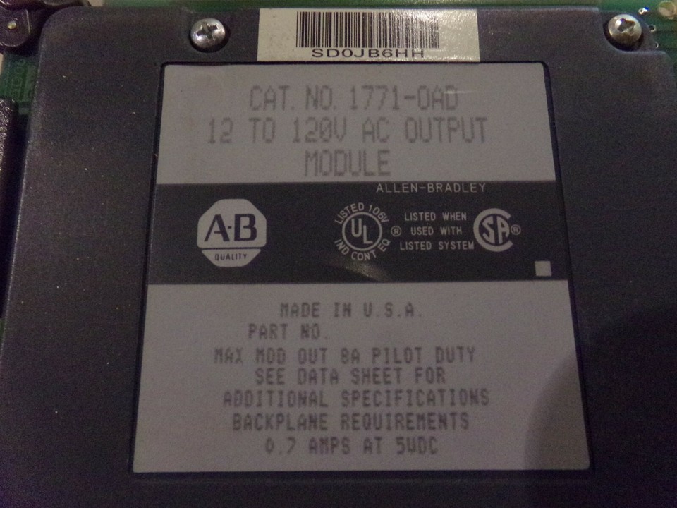 Allen Bradley 1771-OAD 12-120V AC Output Module *FREE SHIPPING* | eBay