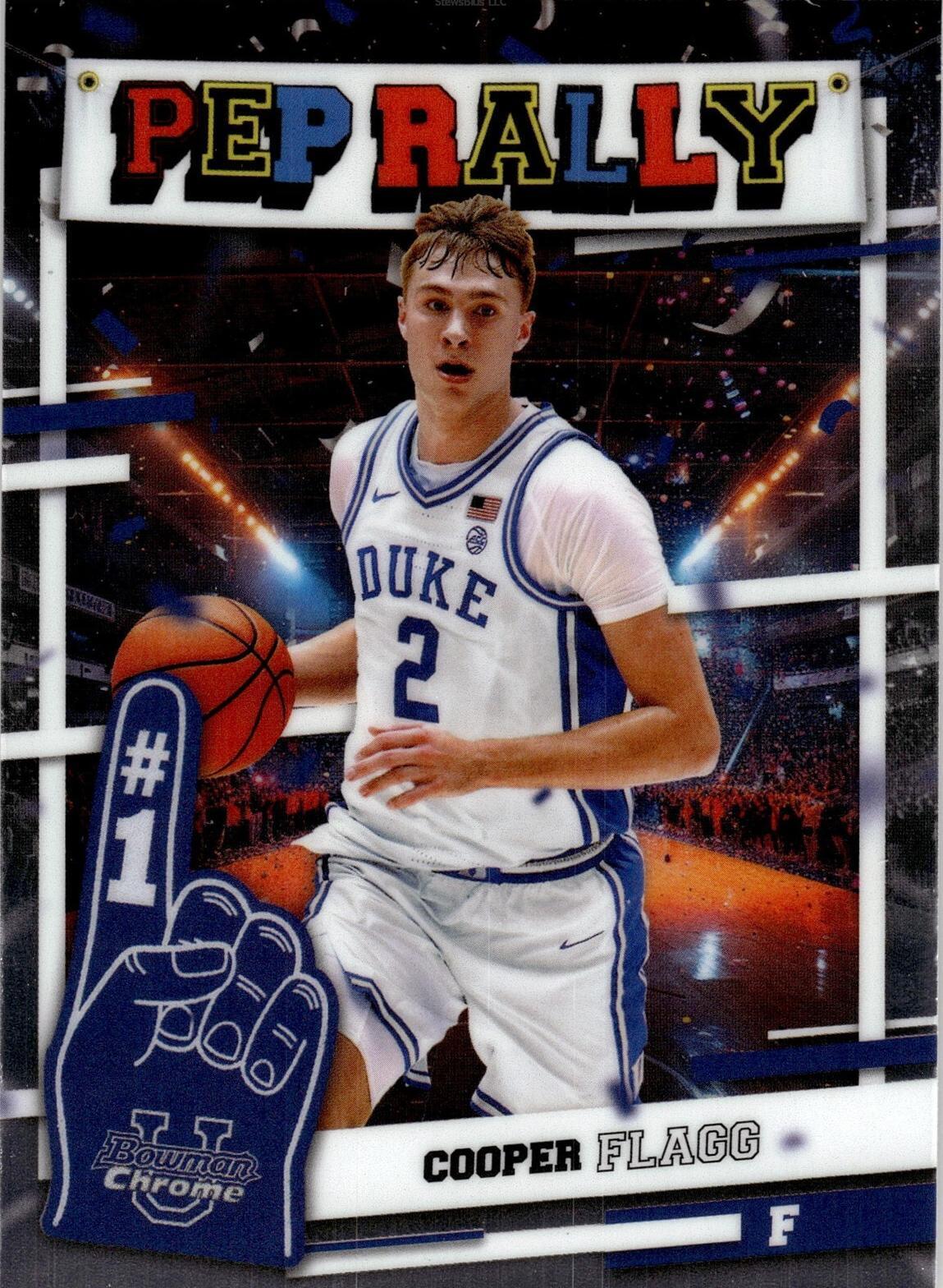 2024-25 Bowman University Chrome - Pep Rally Cooper Flagg #PR-6 (RC ...
