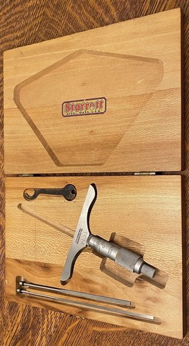 Starrett No. 449B Blade Micrometer Set 0-3" with Original Wood Case ...