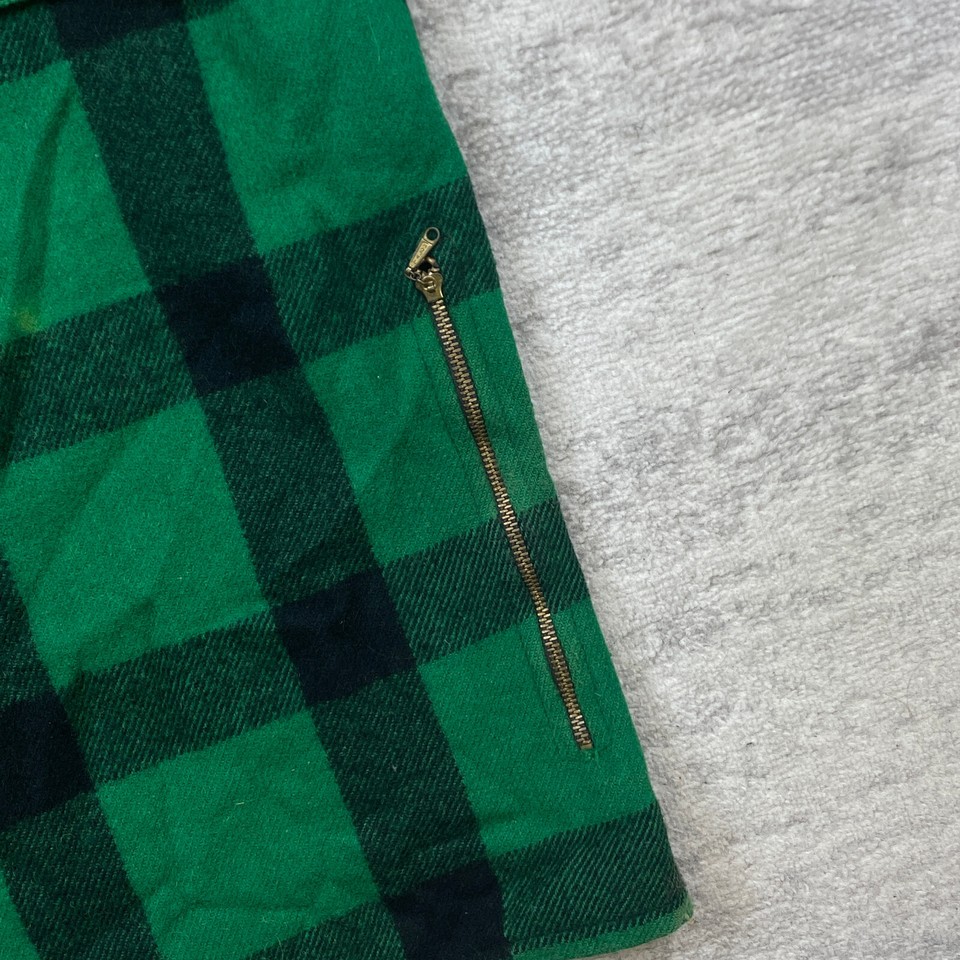 VTG Johnson Woolen Mills Jacket 38 Green Zip Buffalo Cruiser Mackinaw ...