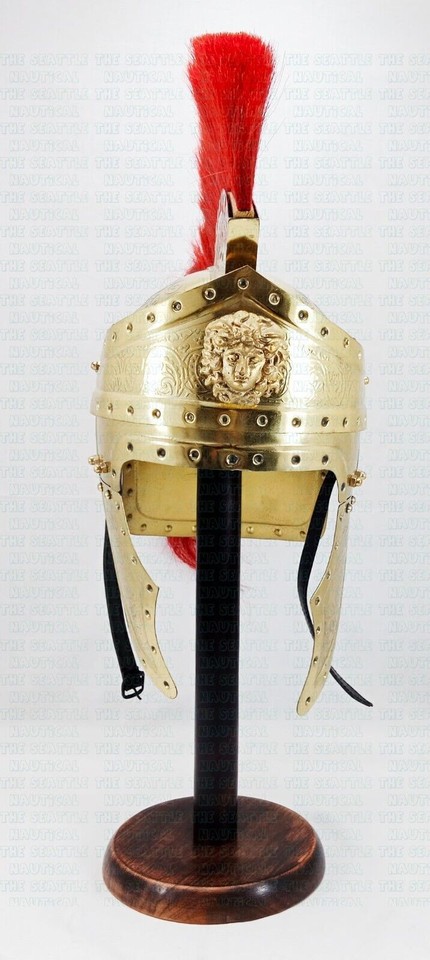 Medieval Roman Imperial Guard Praetorian Helmet Costume Red Plume for ...